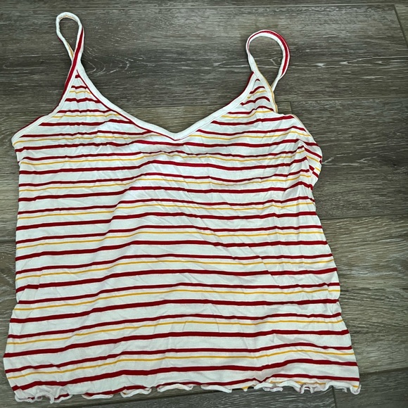 PacSun | Tops | Pacsun White Stripped Cropped Tank Size Small Never ...